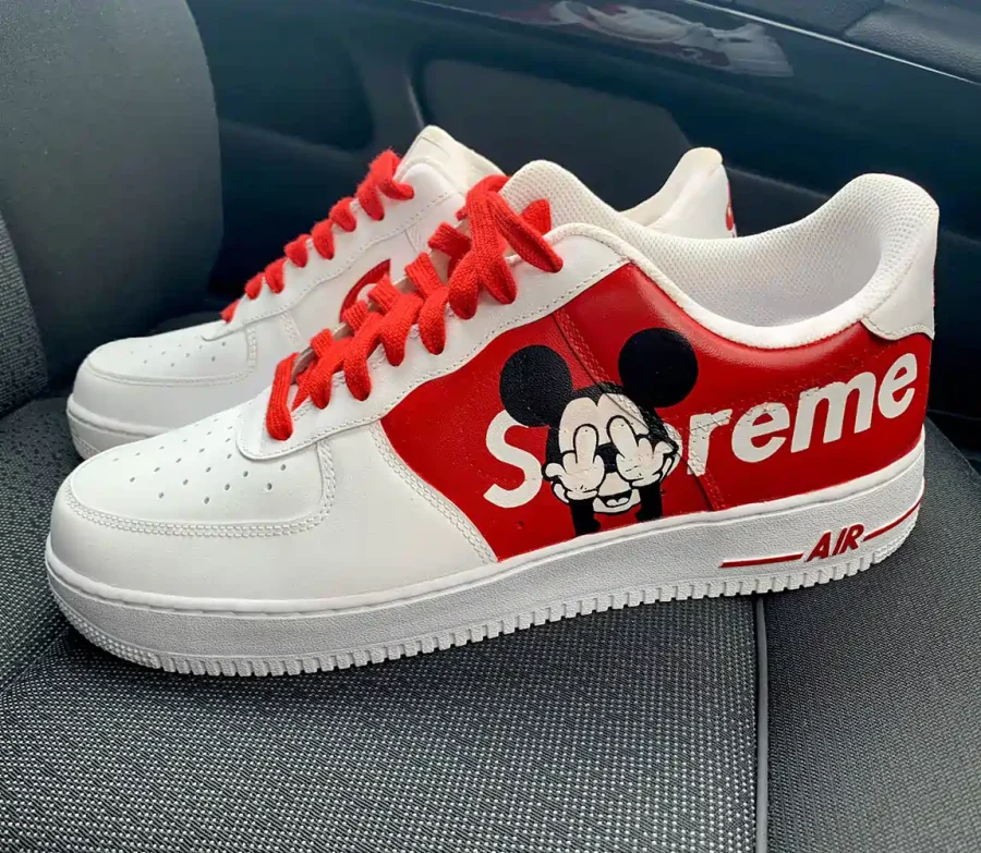 CUSTOM SUPREME X MICKEY AIR FORCE 1 - PRESTIGE QUALITY CUSTOMS