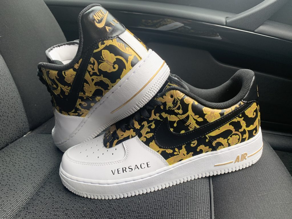CUSTOM 18K GOLD V AIR FORCE 1 - Derivation Customs - Custom sneakers ...