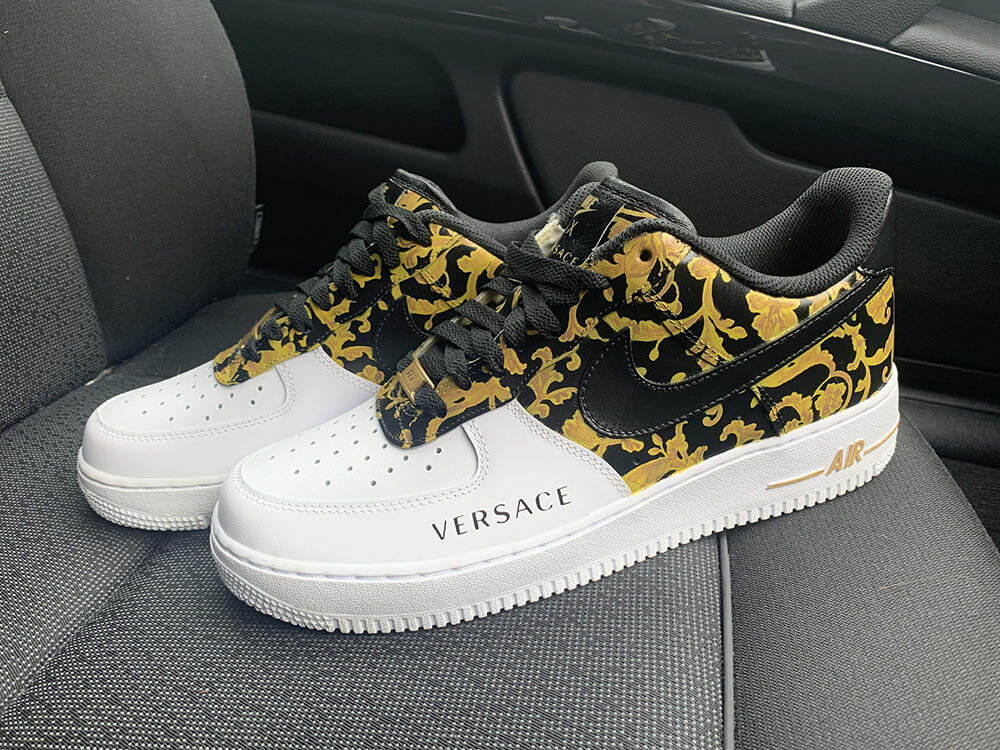 CUSTOM 18K GOLD V AIR FORCE 1 - Derivation Customs - Custom sneakers ...