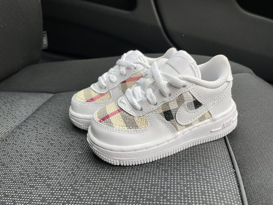 CUSTOM BURBERRY 20 AIR FORCE 1 KIDS - Derivation Customs - Custom ...