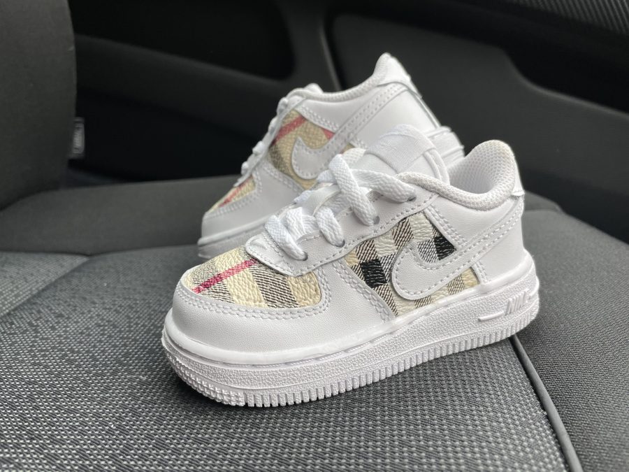 CUSTOM BURBERRY 20 AIR FORCE 1 KIDS - Derivation Customs - Custom ...