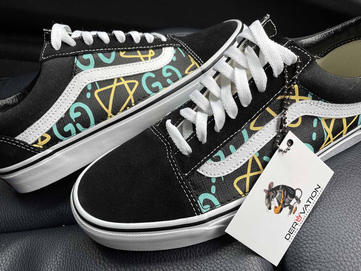 CUSTOM GG GHOST VANS OLD SKOOL - Derivation Customs - Custom sneakers ...