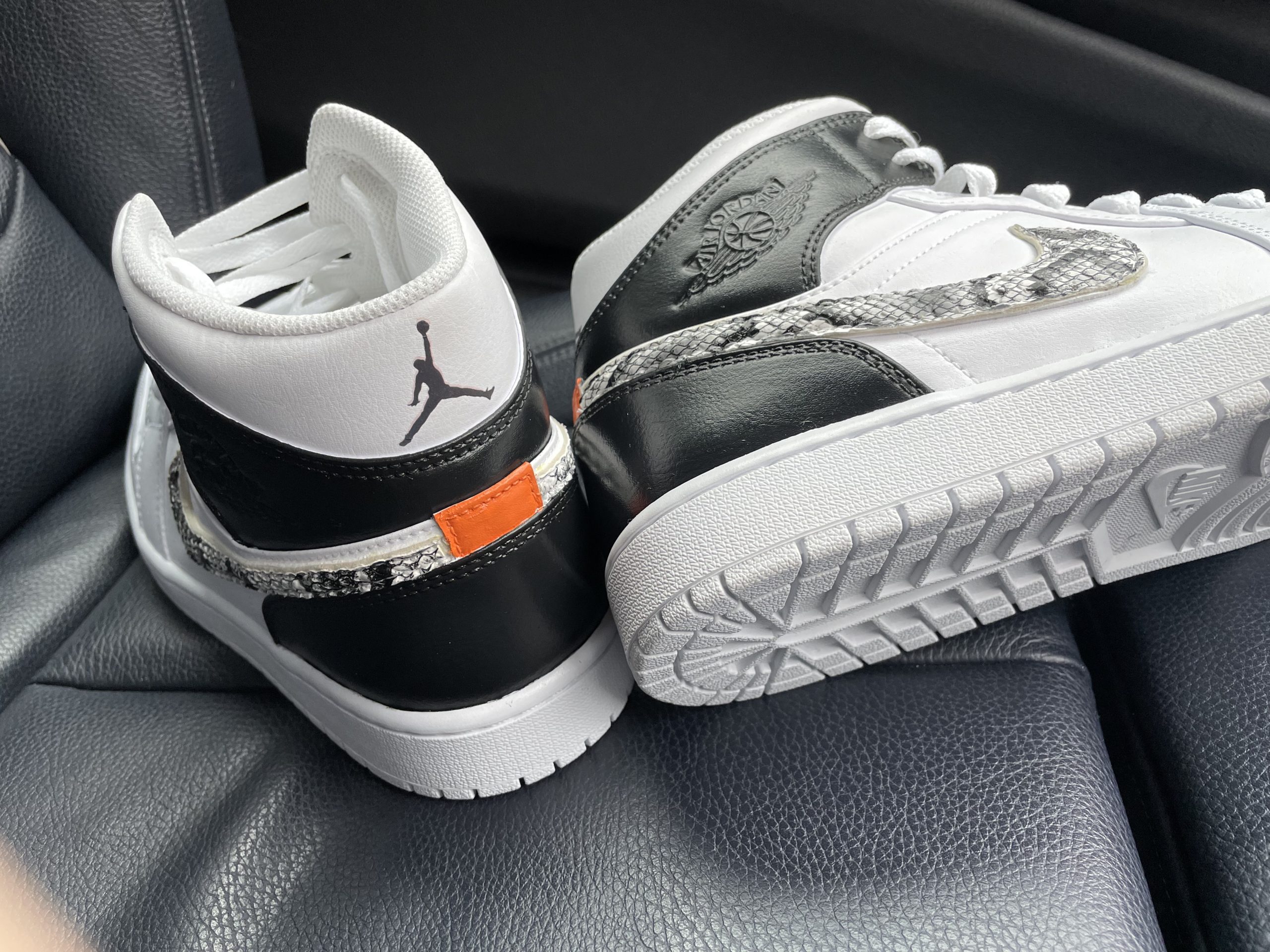 CUSTOM SNAKE SKIN JORDAN 1 MID - Derivation Customs - Custom sneakers ...