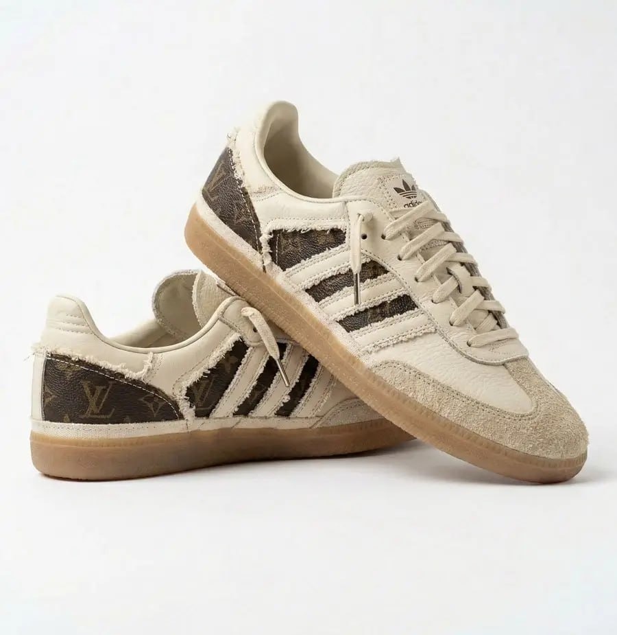 Deconstructed LV Adidas Samba - Derivation Customs - Custom sneakers ...
